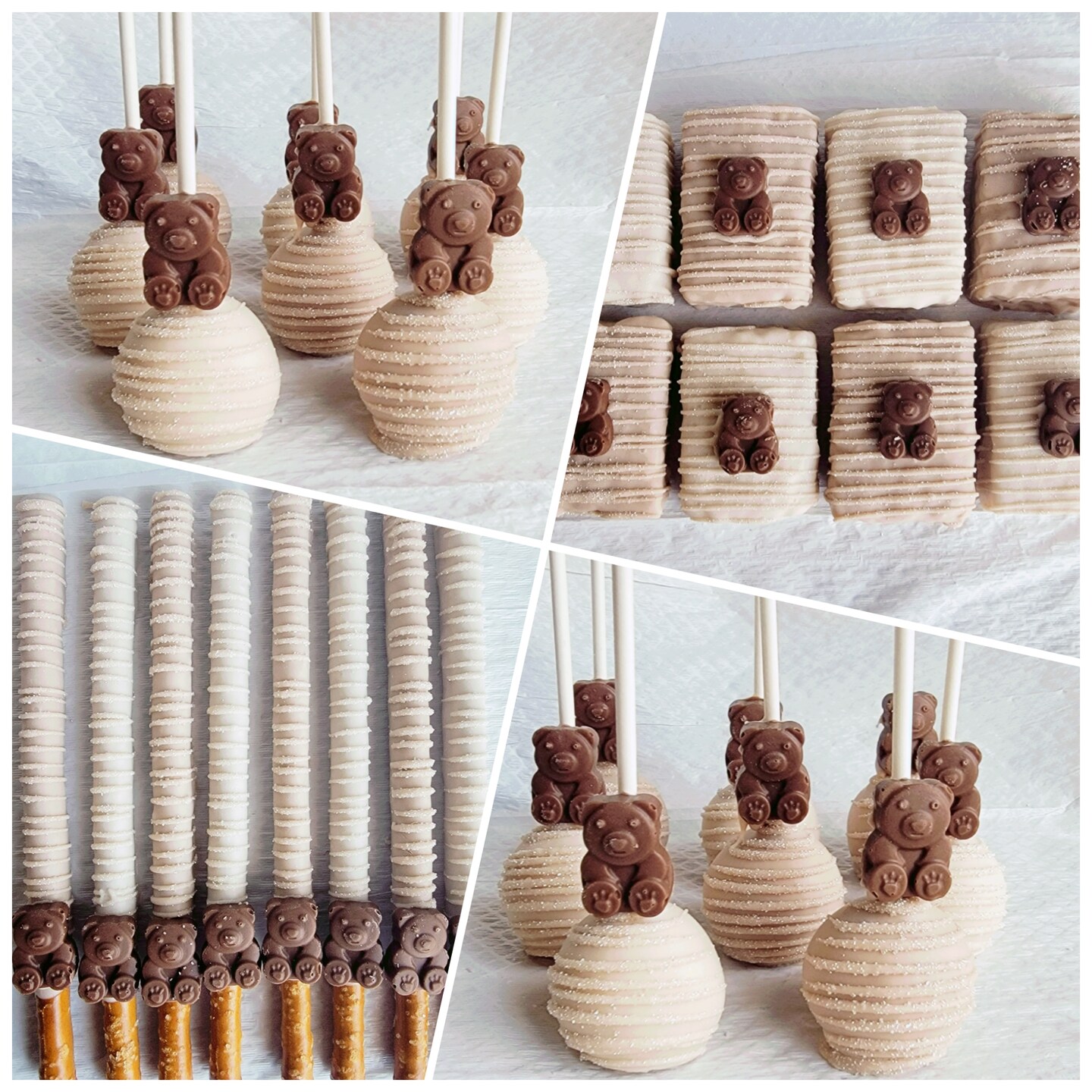 Teddy Bear Themed Treats (We Can Bearly Wait, Baby Shower, Baby Boy ...