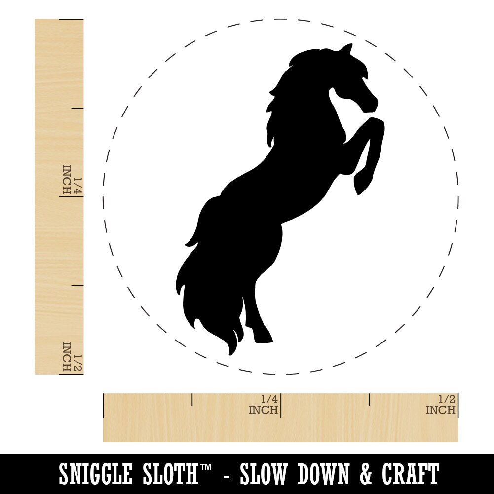 Horse Rearing on Hind Legs Solid Rubber Stamp for Stamping Crafting ...