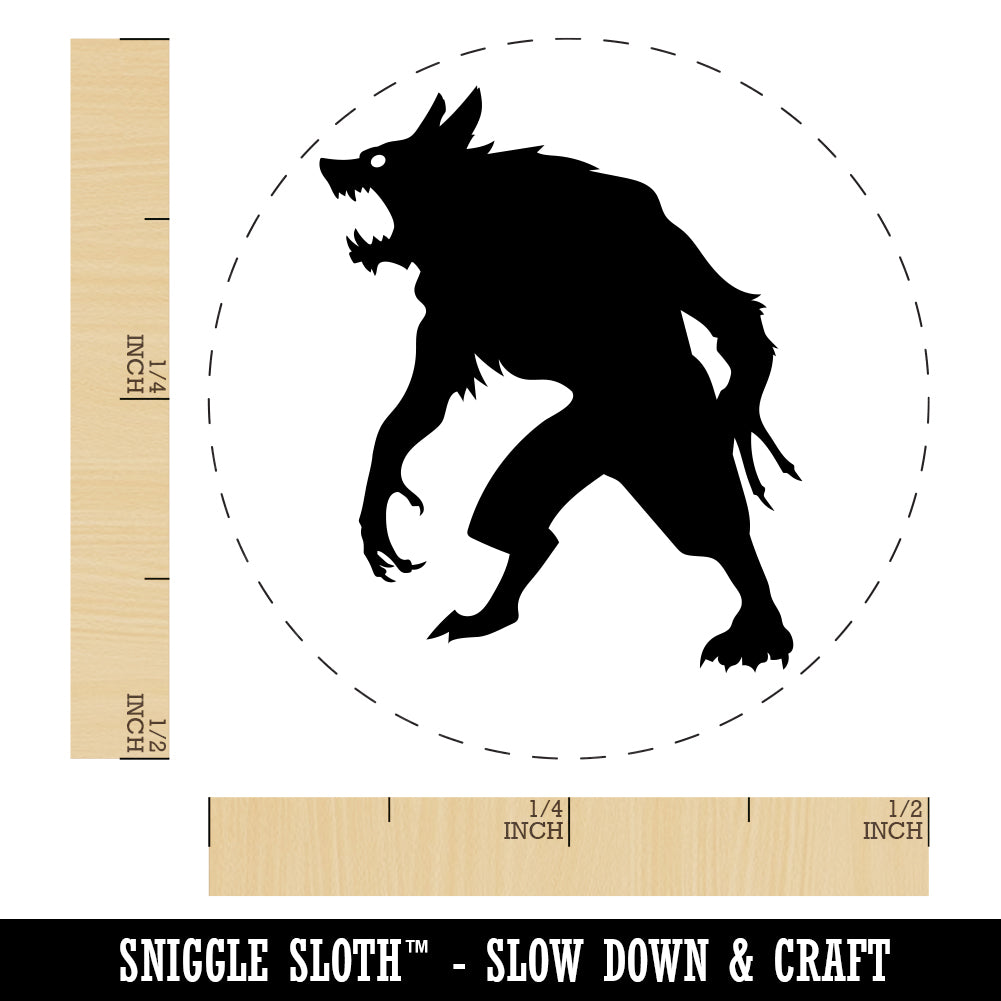Ferocious Werewolf Monster Halloween Rubber Stamp for Stamping Crafting ...