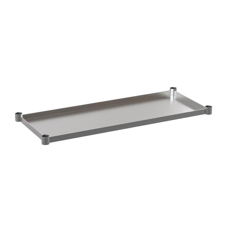 Flash Furniture Galvanized Under Shelf for Prep and Work Tables - Adjustable Lower Shelf for 24 ...
