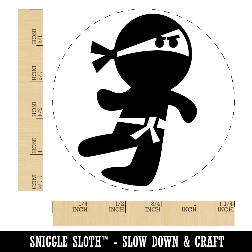 Cute Fighting Ninja Rubber Stamp for Stamping Crafting Planners | Michaels