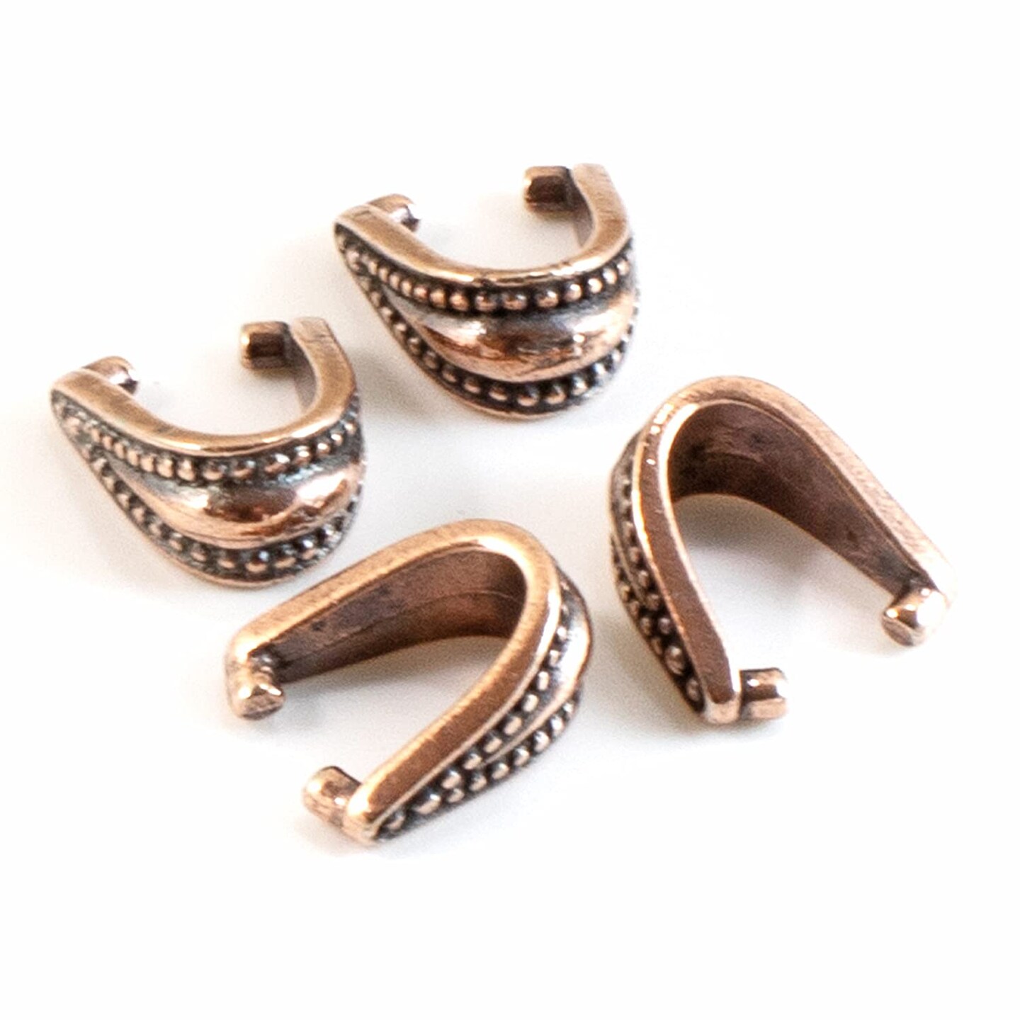 TierraCast Copper Royal Pinch Bails, Pewter Pendant Bail 4/Pkg | Michaels