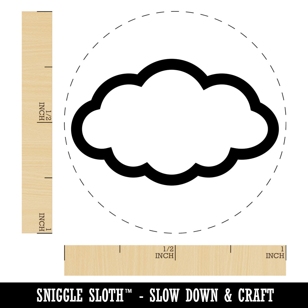 Cloud Outline Rubber Stamp for Stamping Crafting Planners | Michaels