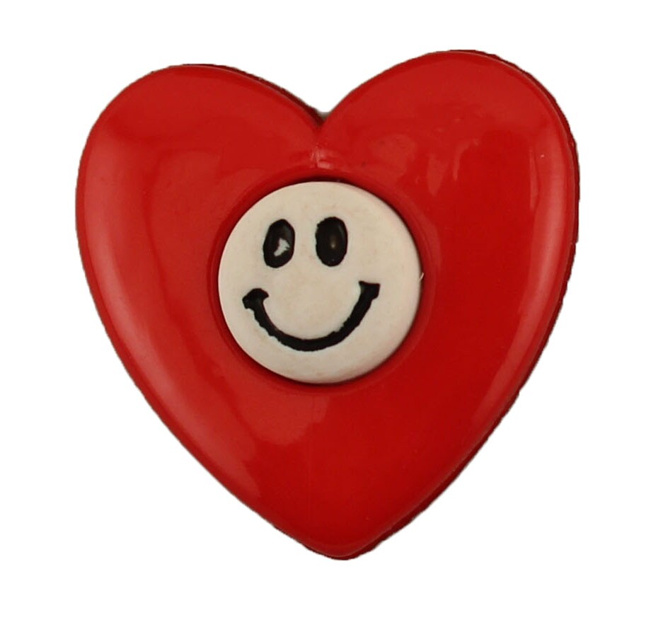 Buttons Galore and More Bulk Buttons - Smiley Heart - 100 Buttons ...