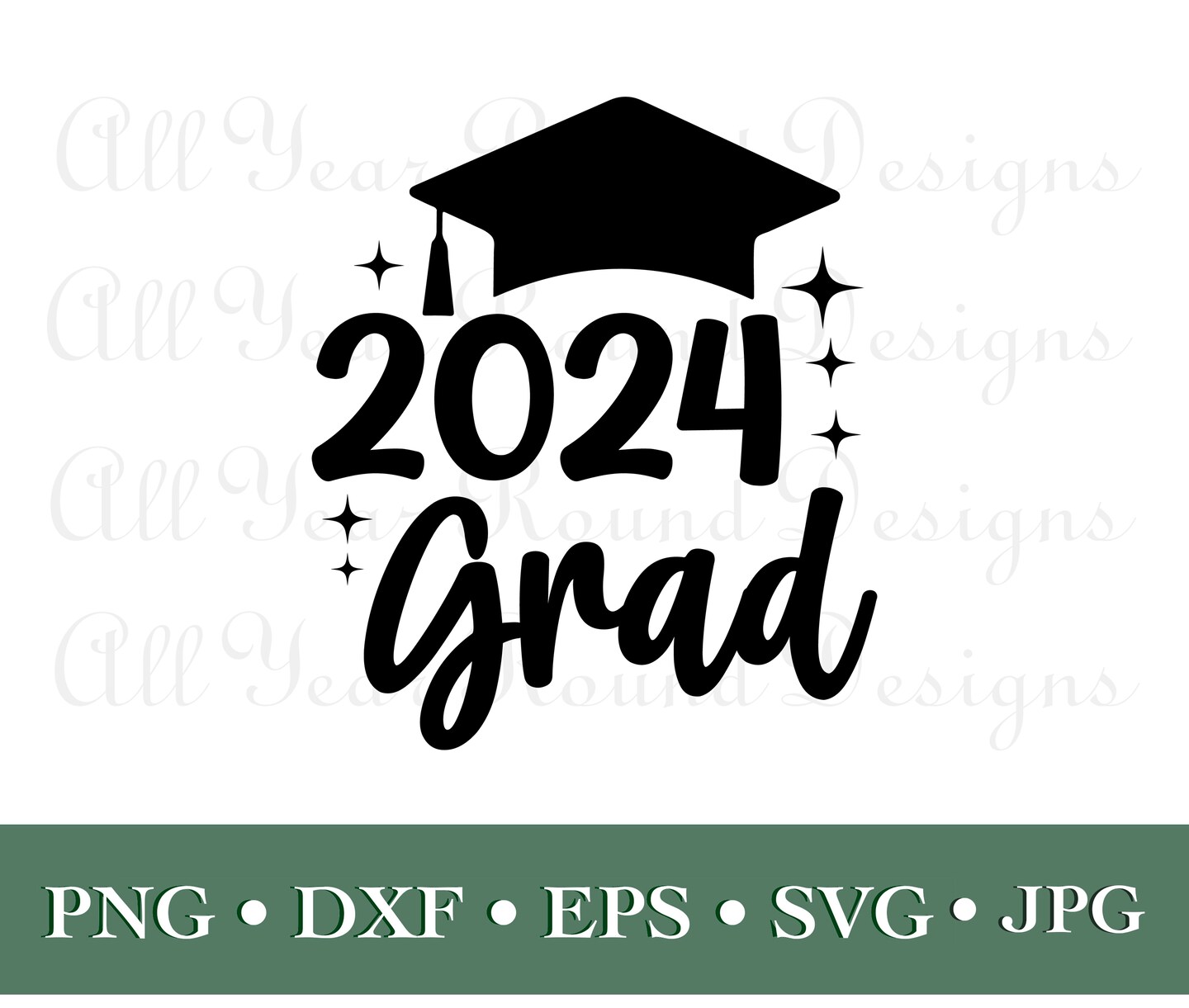 Graduation Decor SVG PNG DXF EPS JPG File Bundle Digital Download ...