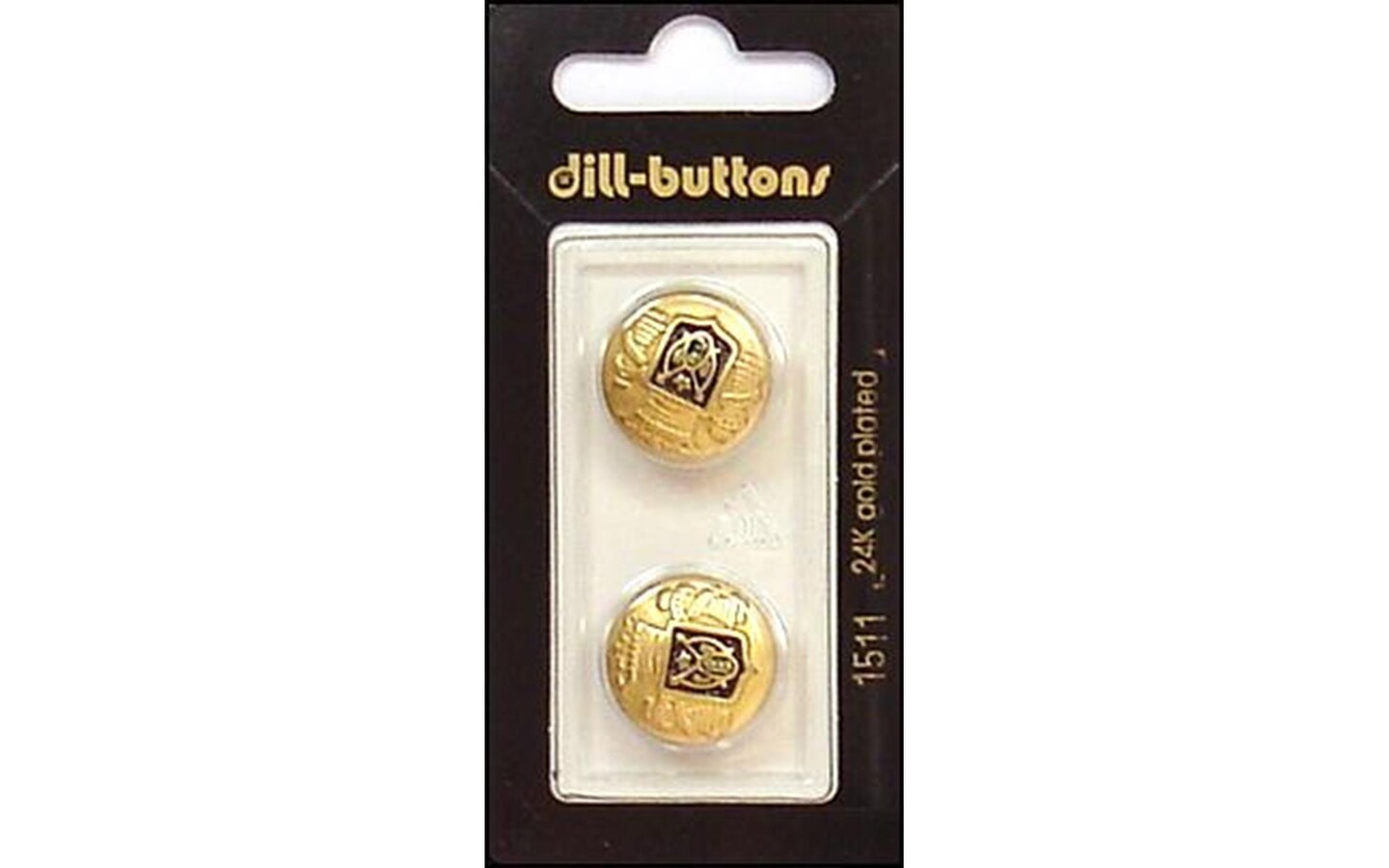 Dill Buttons 18Mm 2Pc Shank Enamel Navy/Gold | Michaels