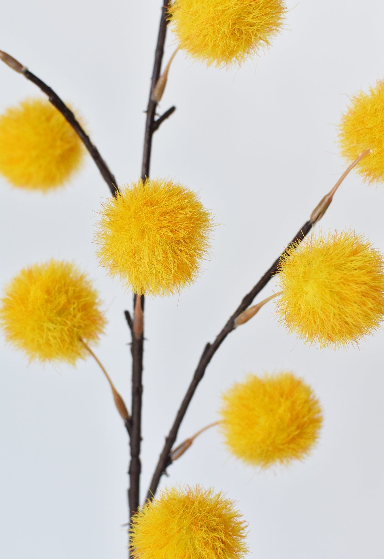 30" Faux Yellow Pom-Pom Stem | Michaels