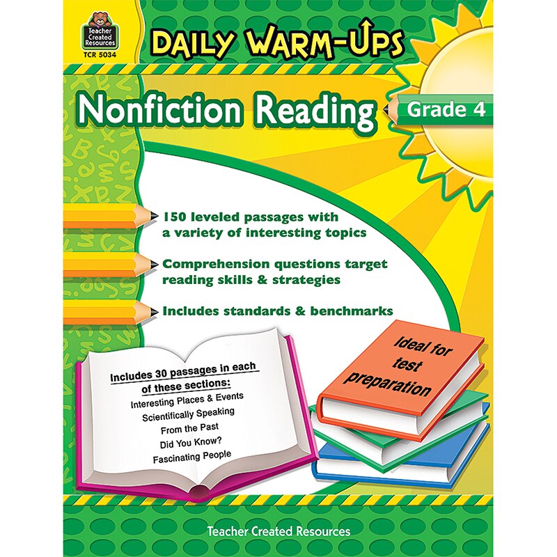 Daily Warm-Ups: Nonfiction Reading Book, Grade 4 | Michaels