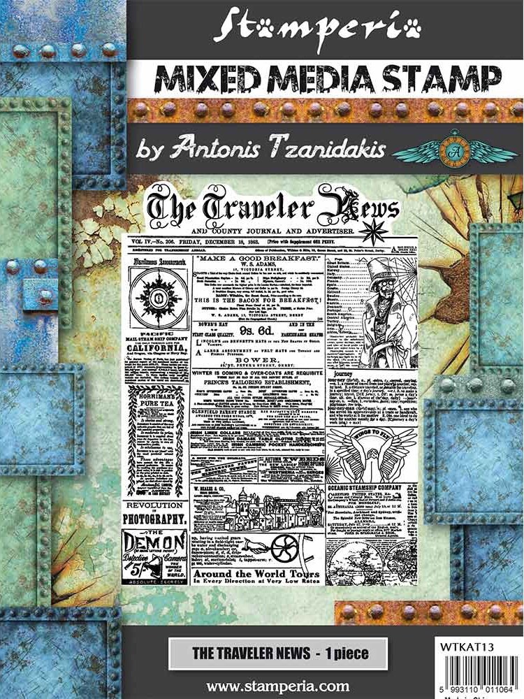 Stamperia Cling Stamp 5.90"X7.87"-The Traveler News, Sir Vagabond ...