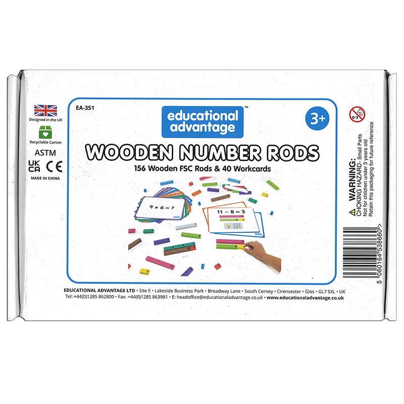 Wooden Number Rods, 156 Pieces | Michaels