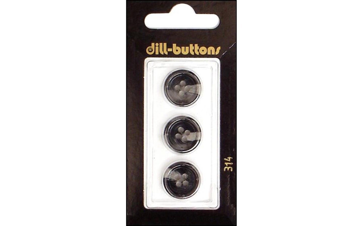 Dill Buttons 15Mm 3Pc 4 Hole Black | Michaels