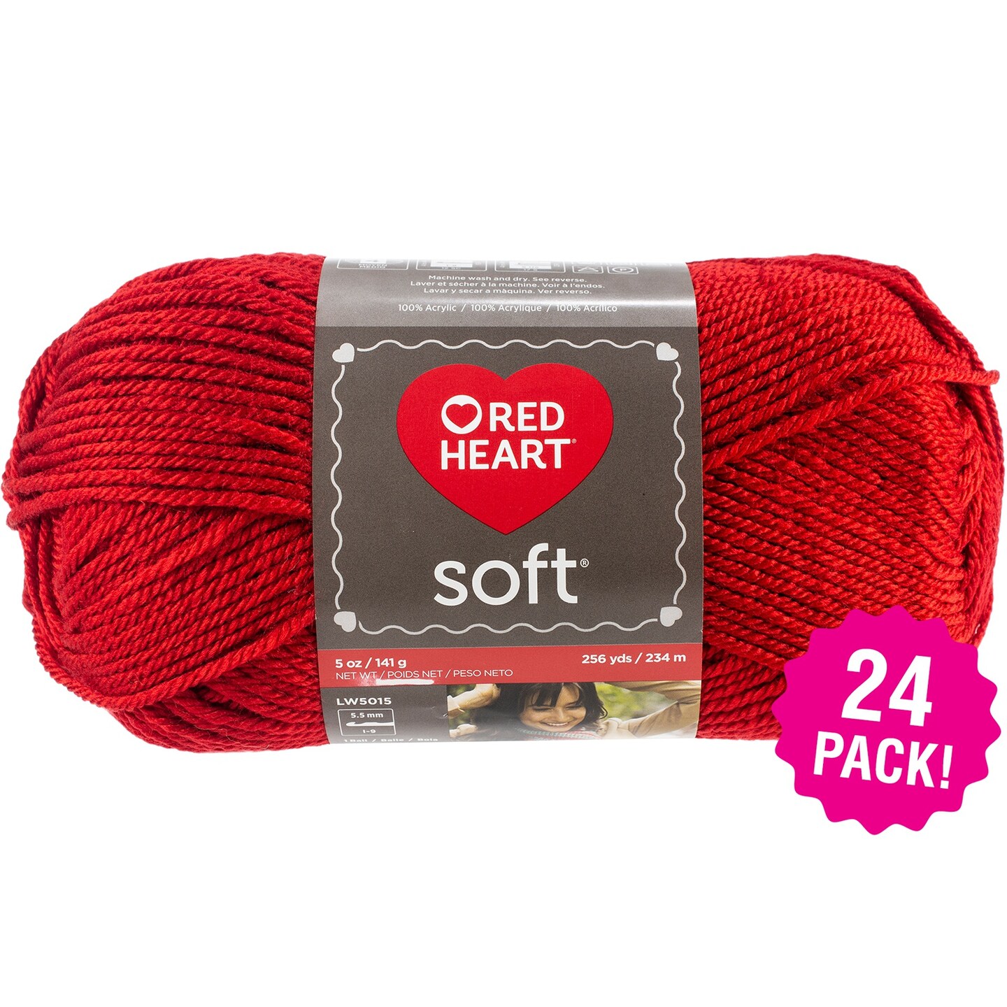 Multipack of 24 - Red Heart Soft Yarn-Really Red | Michaels