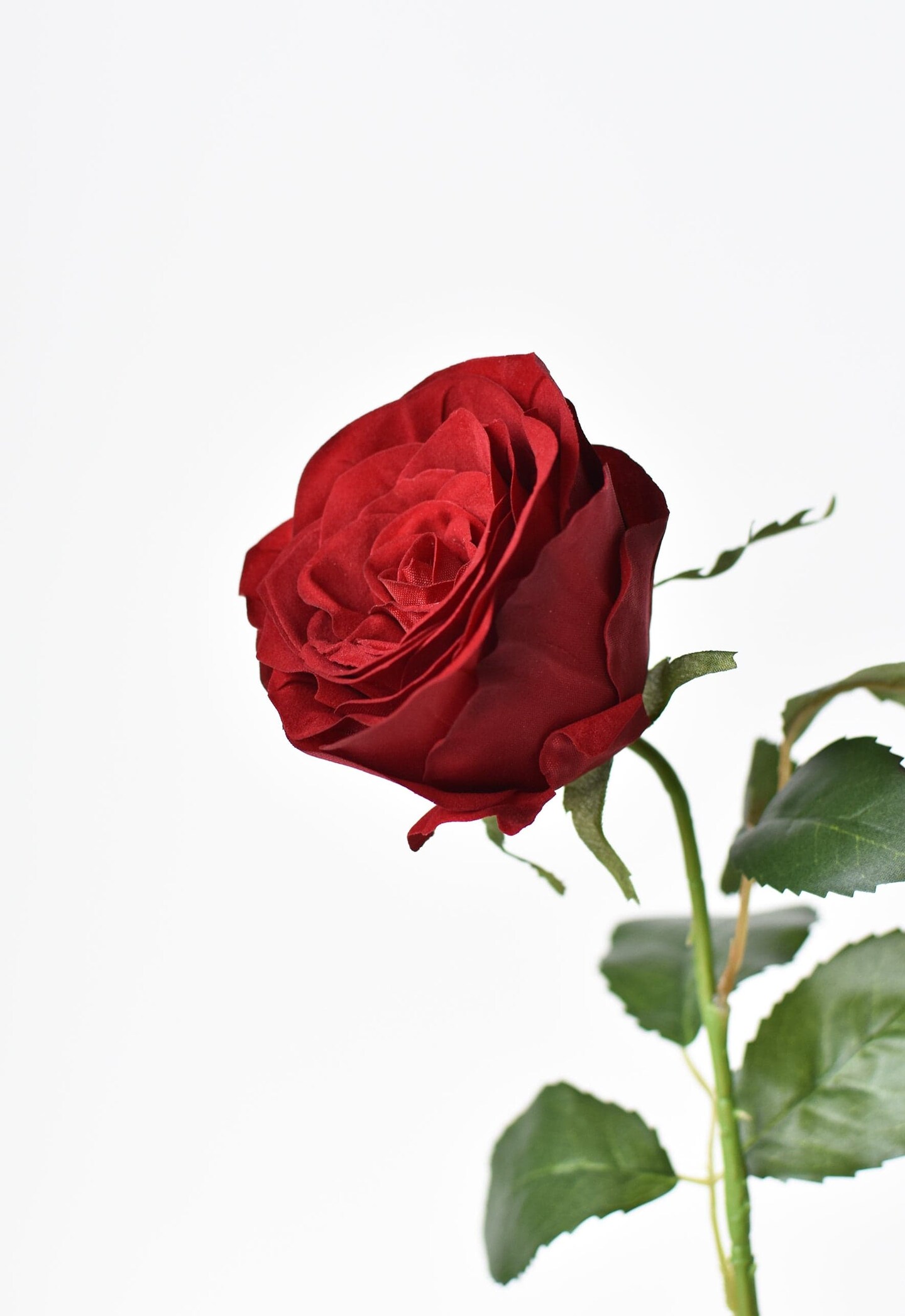 22" Faux Red Velvet Rose Stem | Michaels