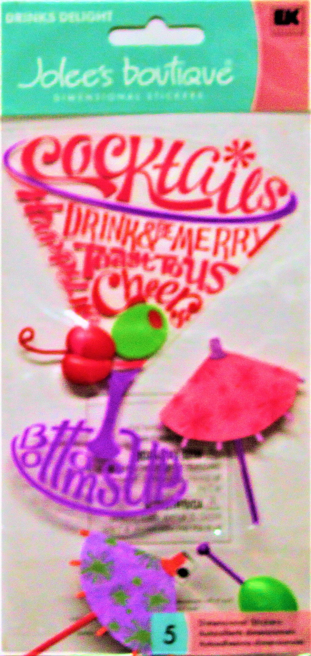Jolee's Boutique Cocktails Dimensional Stickers | Michaels