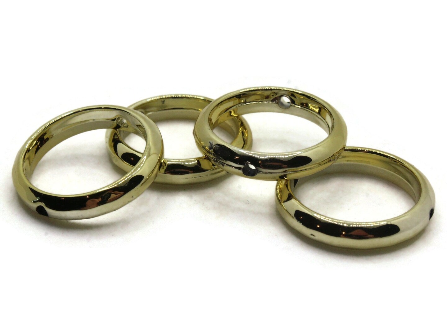 4 25mm Vintage Gold Plated Plastic Ring Link Beads | Michaels