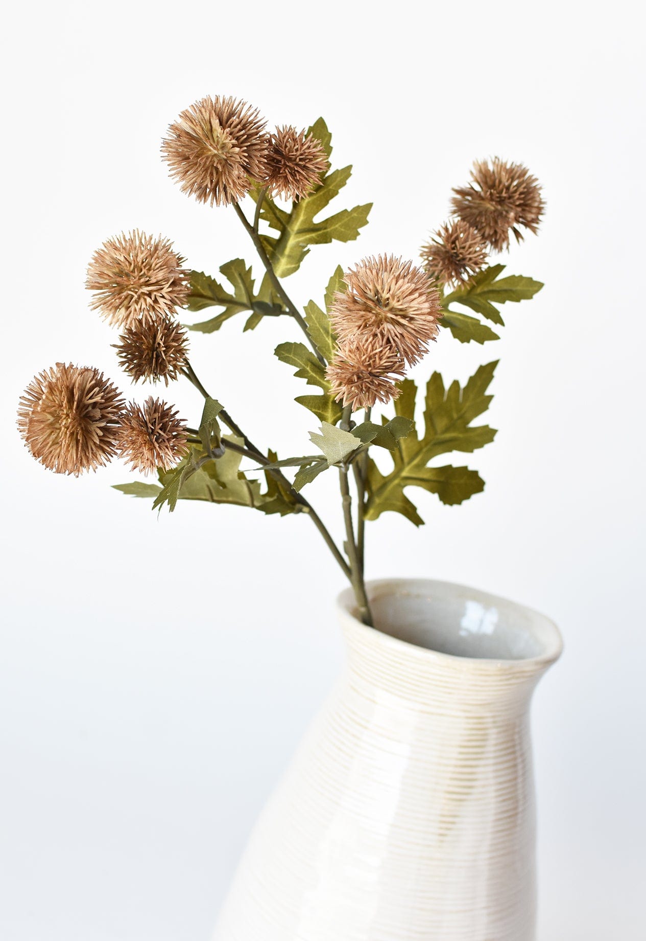 22" Faux Brown Pom Thistle Stem | Michaels