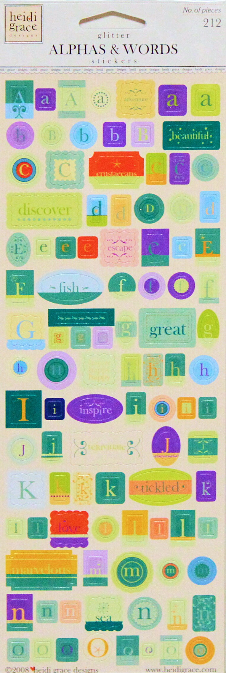 Heidi Grace Glitter Alphabet & Words Stickers | Michaels
