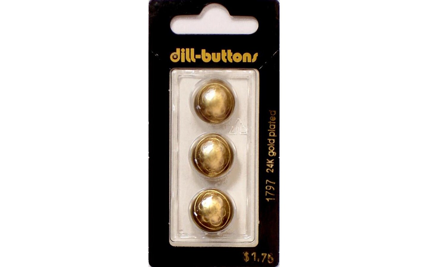 Dill Buttons 15Mm 3Pc Shank Metal Dull Gold | Michaels