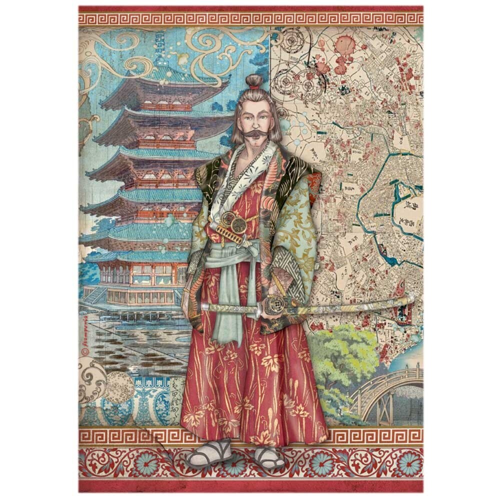 Stamperia Rice Paper Sheet A4-Samurai, Sir Vagabond In Japan | Michaels