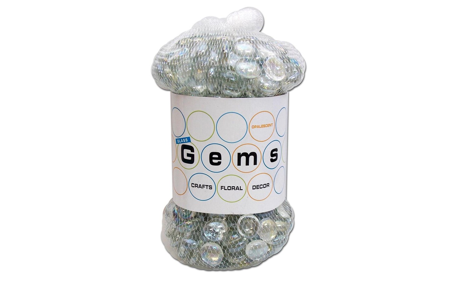 Spc Glass Gems Flat 17Mm-19Mm Clear Iridescent 4Lb | Michaels