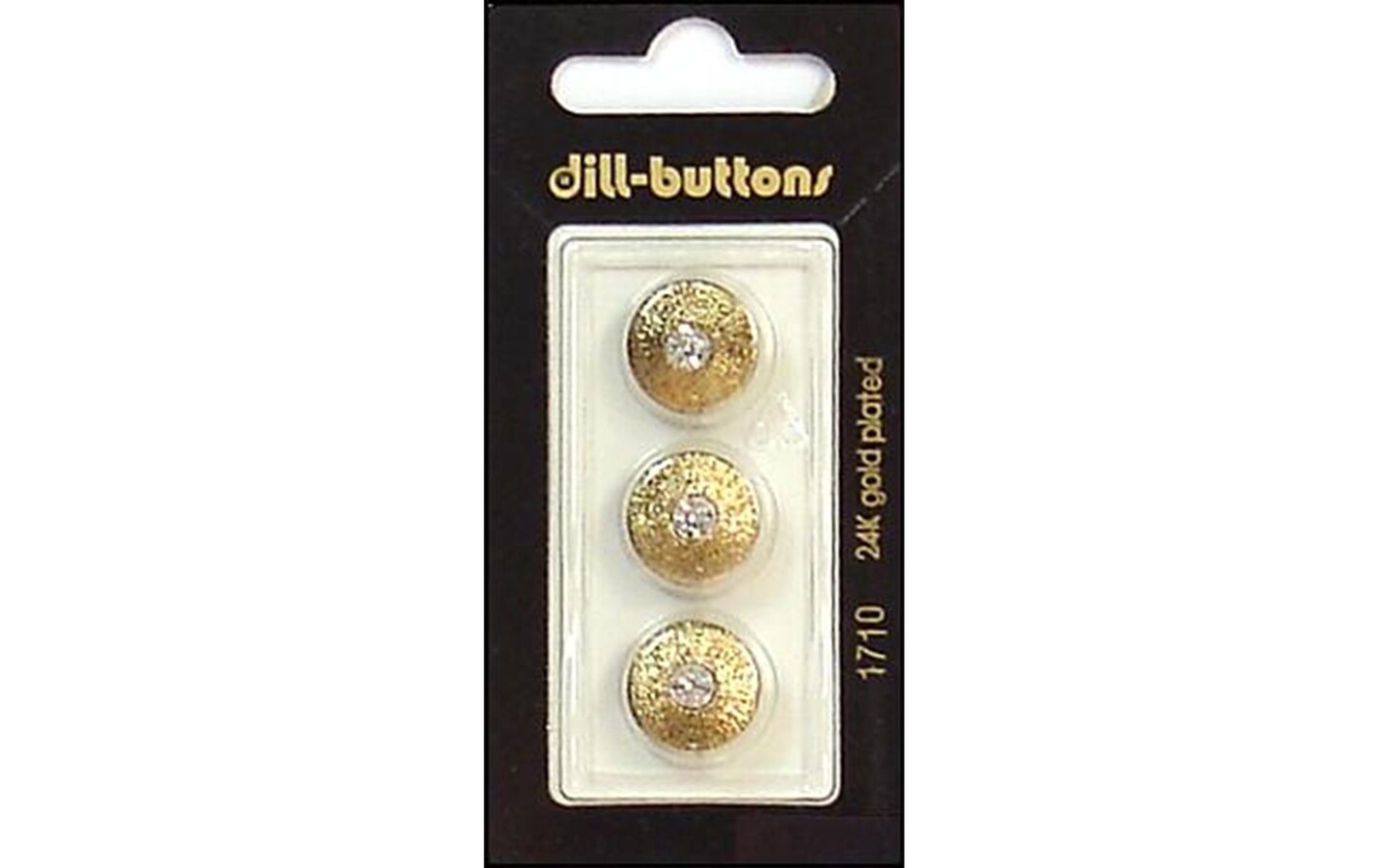 Dill Buttons 14Mm 3Pc Shank Rhinestone Ant Gold, Count: 1, Model ...