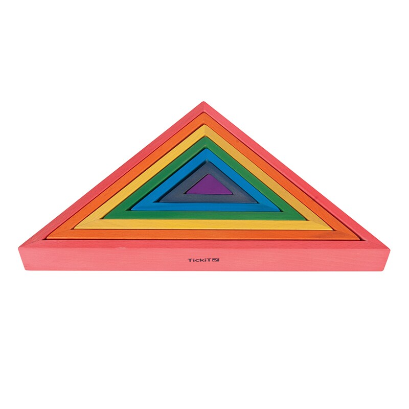 Wooden Rainbow Architect Triangles - Set of 7 | Michaels