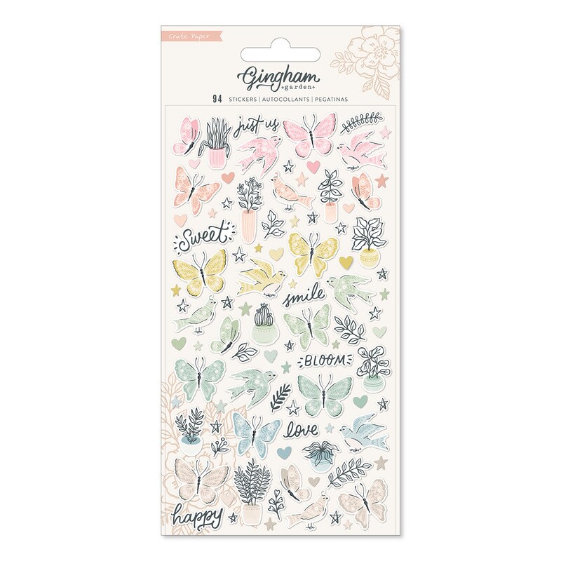 Gingham Garden Puffy Stickers - Crate Paper | Michaels