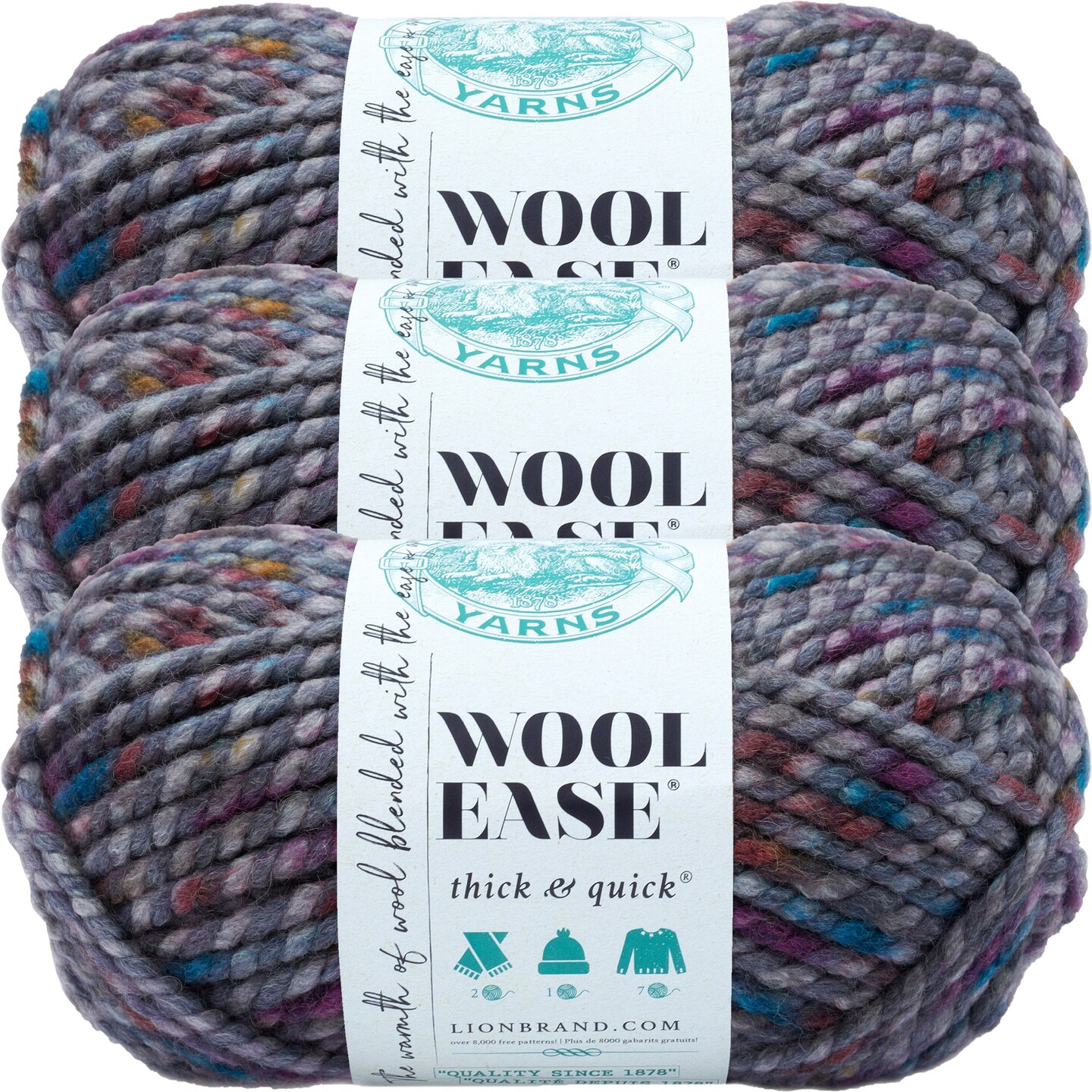 (3 Pack) Lion Brand Wool-Ease Thick & Quick Yarn - Abalone | Michaels