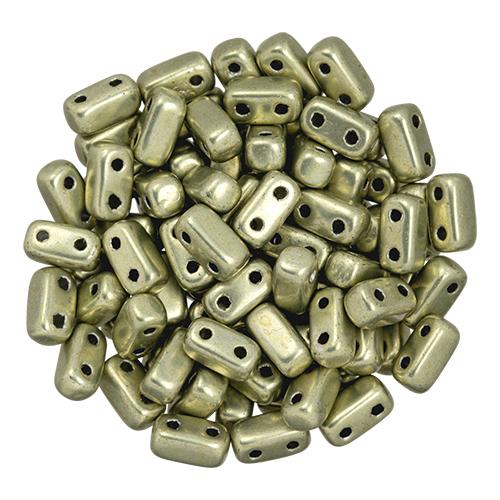 Czechmate 3mm X 6mm Brick Glass Czech Two Hole Bead, Saturated Metallic ...