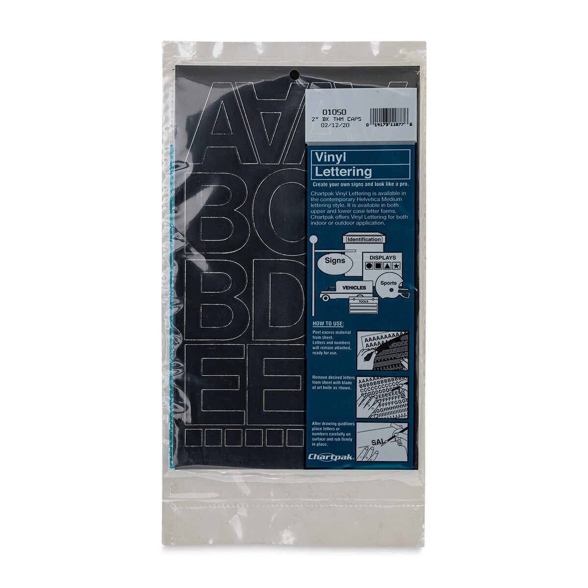 Chartpak Vinyl Letters – 2" Capital Letters, Black | Michaels