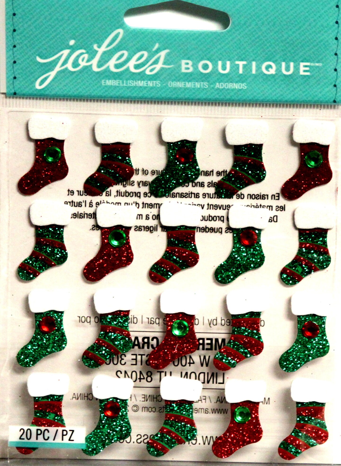 Jolee's Boutique Stocking Repeats Dimensional Stickers | Michaels