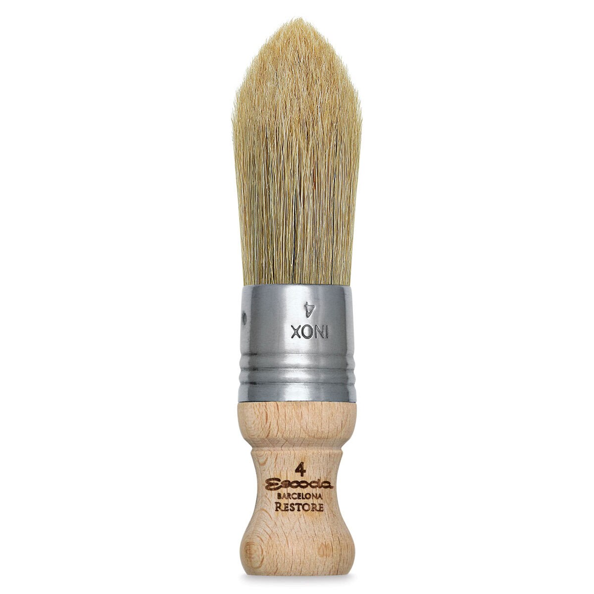 Escoda Restore Premium Brush - Round Pointed, Size 4, Stubby Handle ...