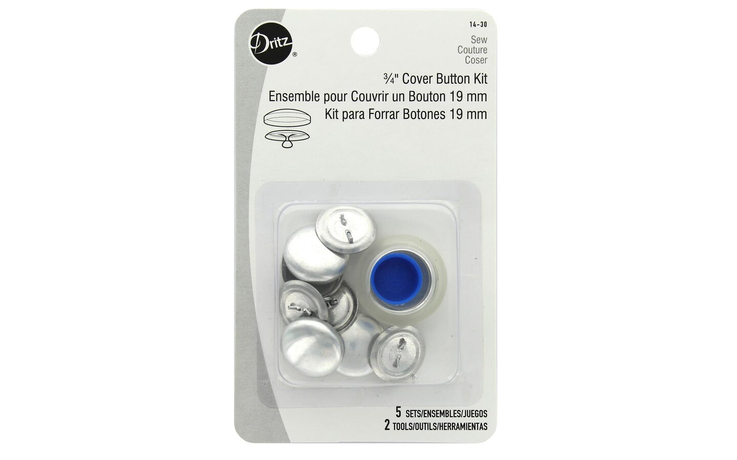 Dritz Cover Button Kit .75" 5Pc | Michaels