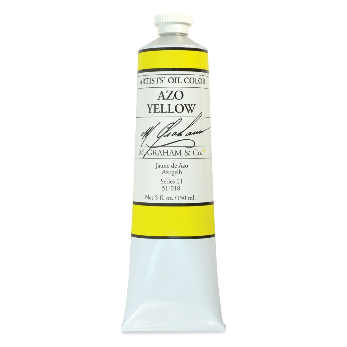 M. Graham Artists' Oil Color - Azo Yellow, 148 ml tube, Color: Yellow ...