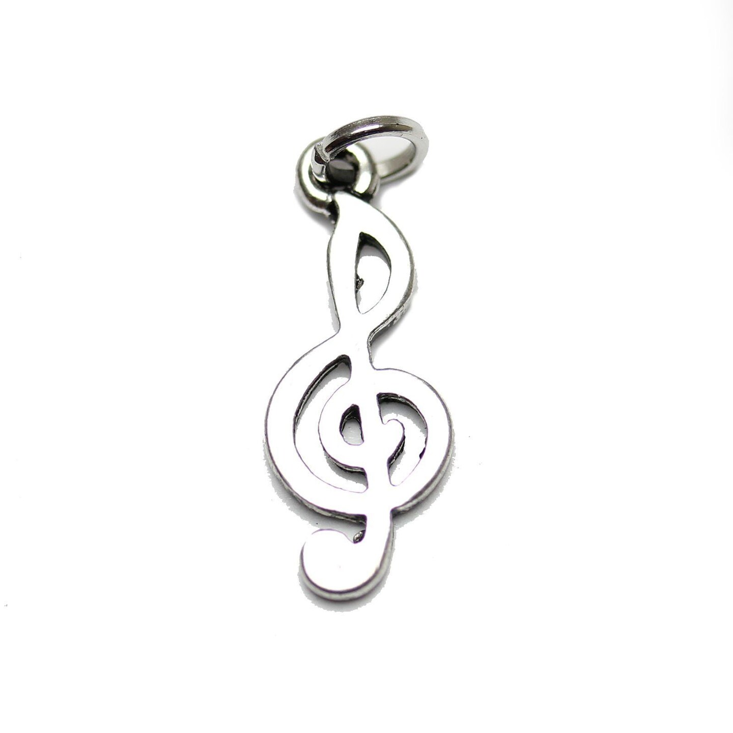 Antique Silver Plated Treble Clef Charm 8x19mm - 2pcs | Michaels