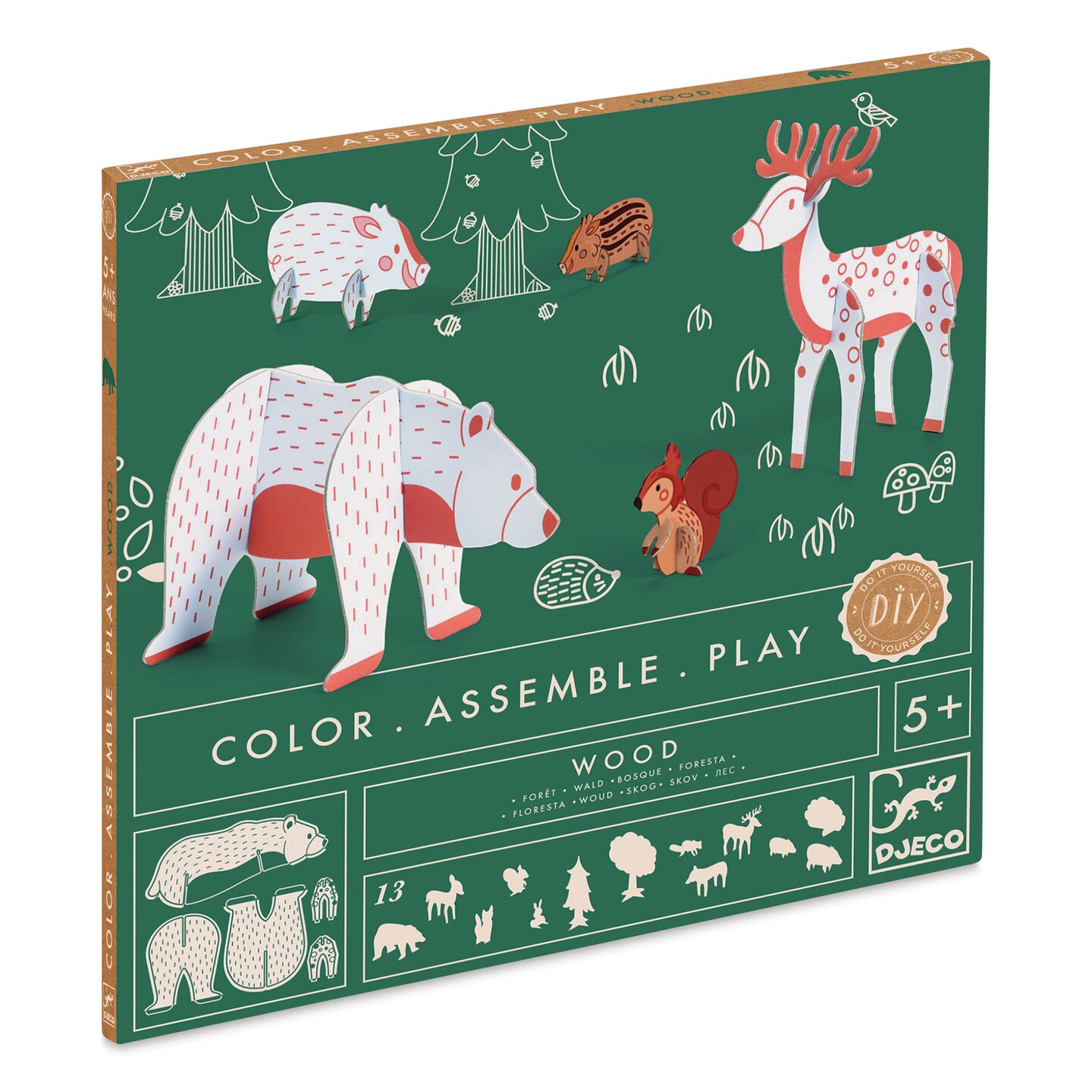 Djeco Color Assemble Play 3D Model Craft Kit - Woodland | Michaels