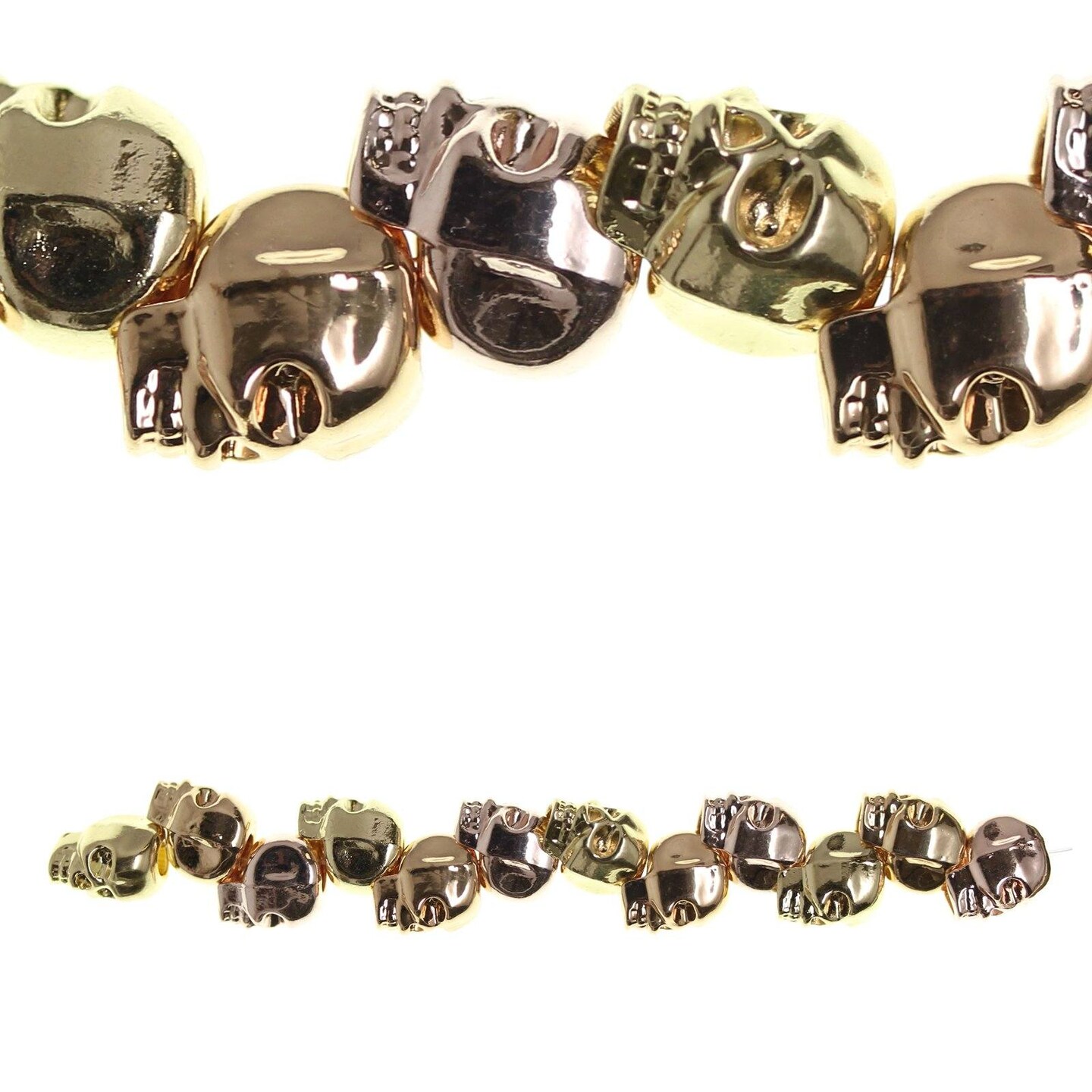 Multi Metal Plated Cast Skull 10X12mm Bead | Michaels