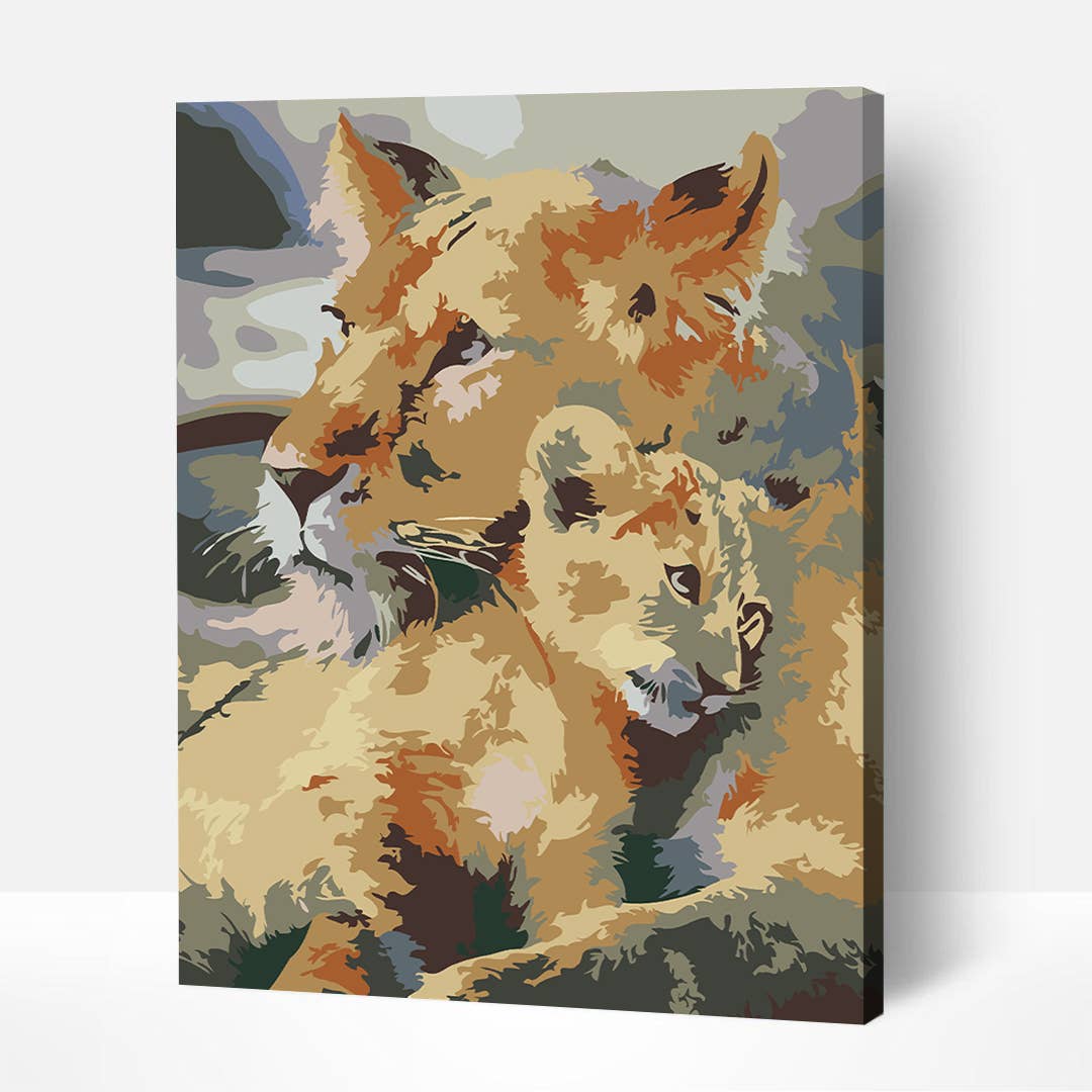 Artwille DIY Paint by Numbers for Adults and Kids, Acrylic Painting Kit - "Animals and birds 7. ...