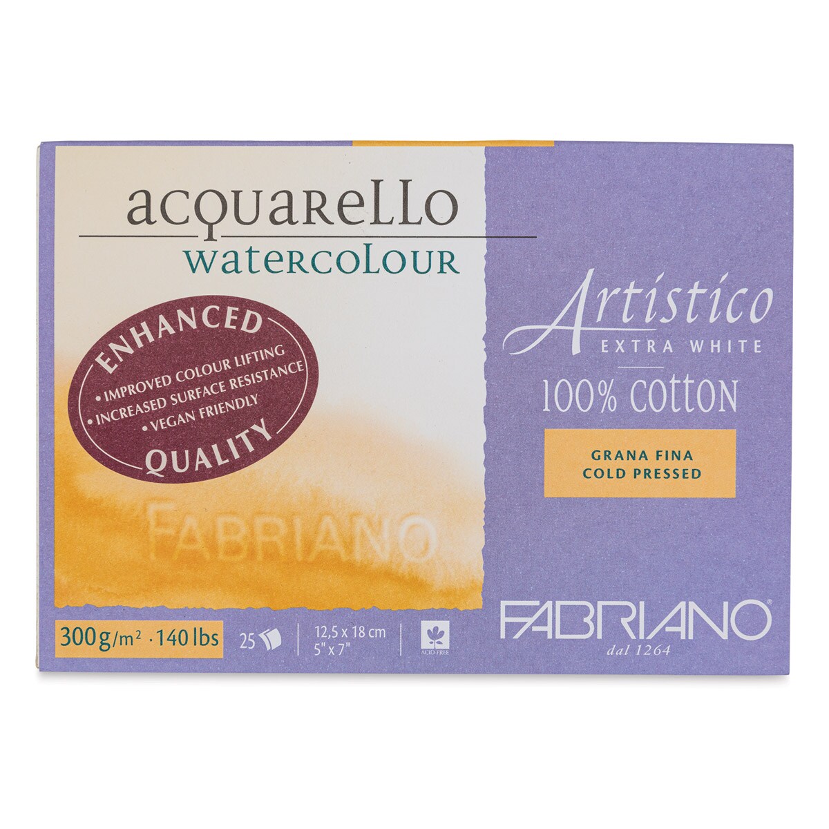 Fabriano Artistico Enhanced Watercolor Block - Extra White, Cold Press, 5" x 7" | Michaels