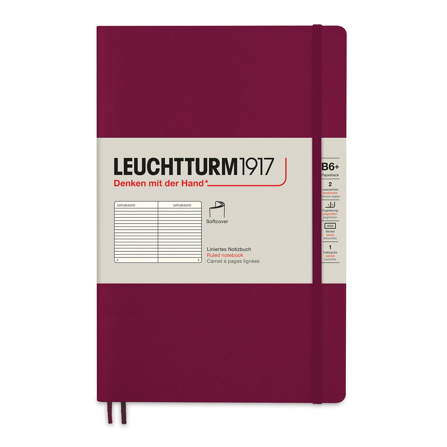 Leuchtturm1917 Ruled Softcover Notebook - Port Red, 5" x 7-1/2" | Michaels