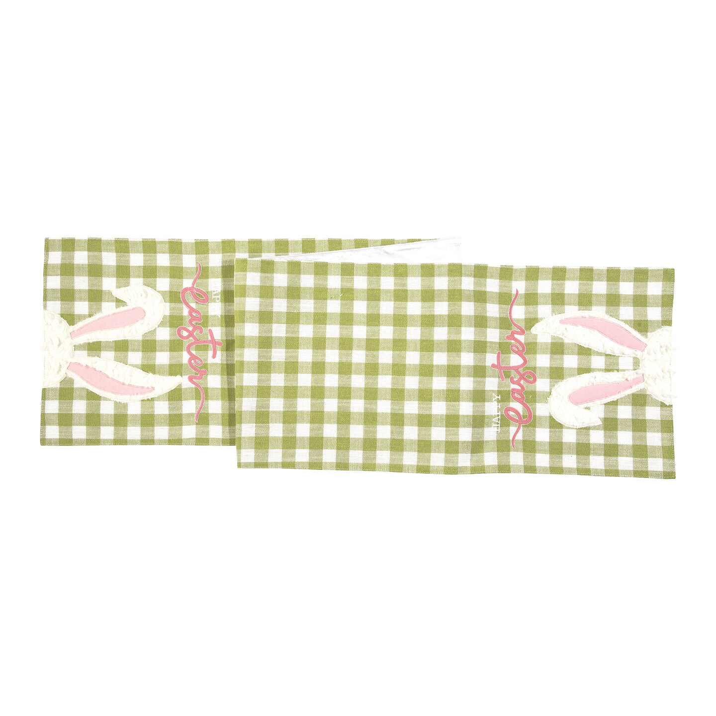 Easter Bunny Rabbit Ears Embroidered Spring Table Runner 13" x 72 ...