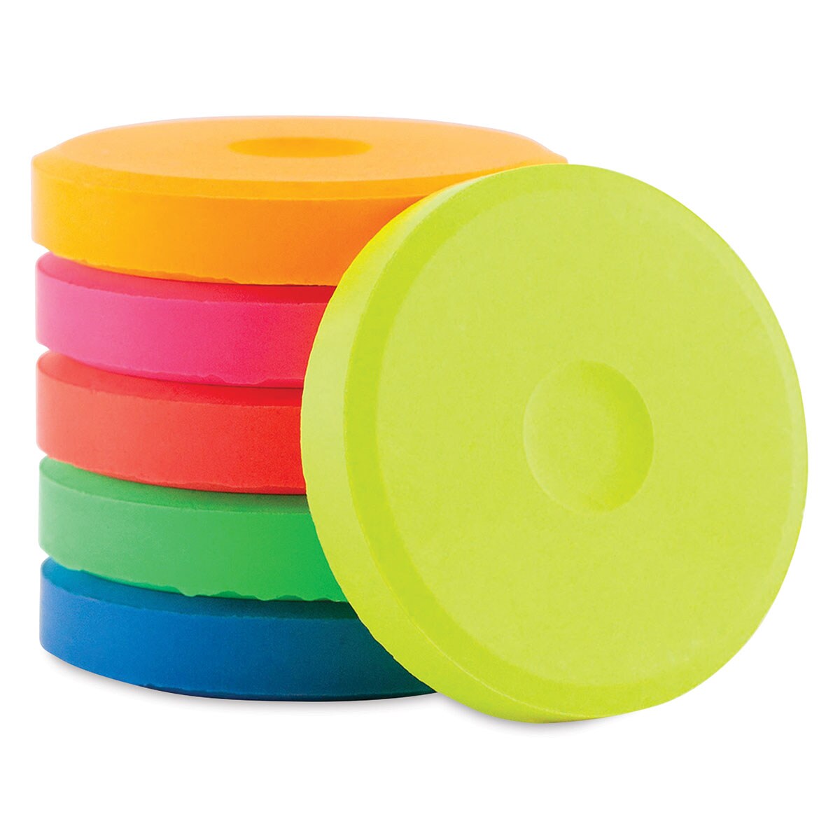 Richeson Tempera Cakes - Set of 6, Fluorescent Colors, Mini Cakes ...