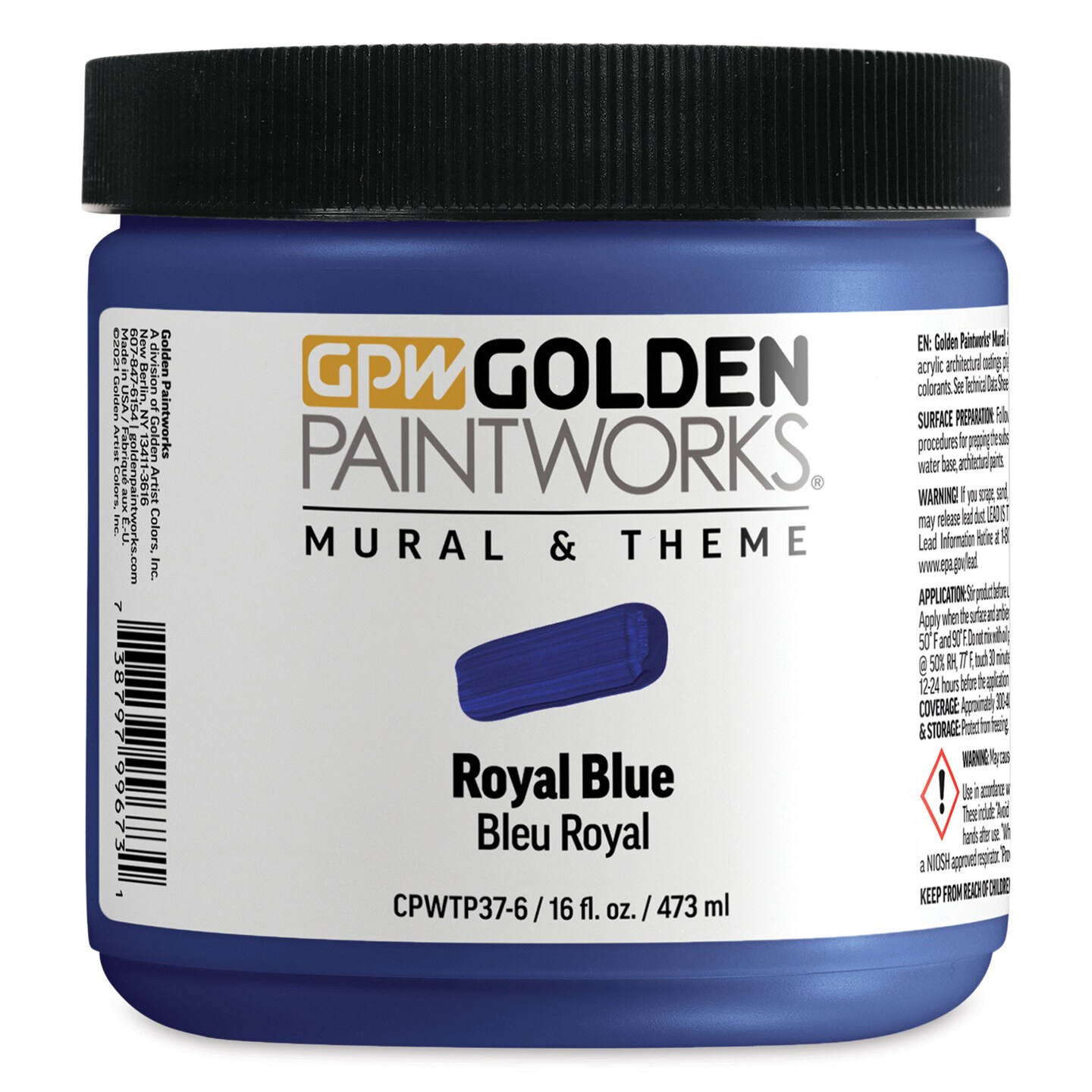 Golden Paintworks Mural and Theme Acrylic Paint - Royal Blue, 16 oz ...