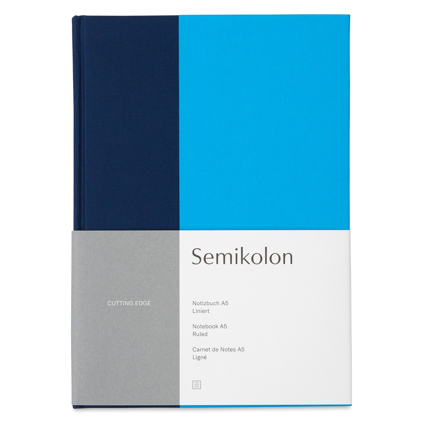 Semikolon Cutting Edge Notebook - Marine/Aqua, 176 Pages, 5-3/4" x 8-1/ ...