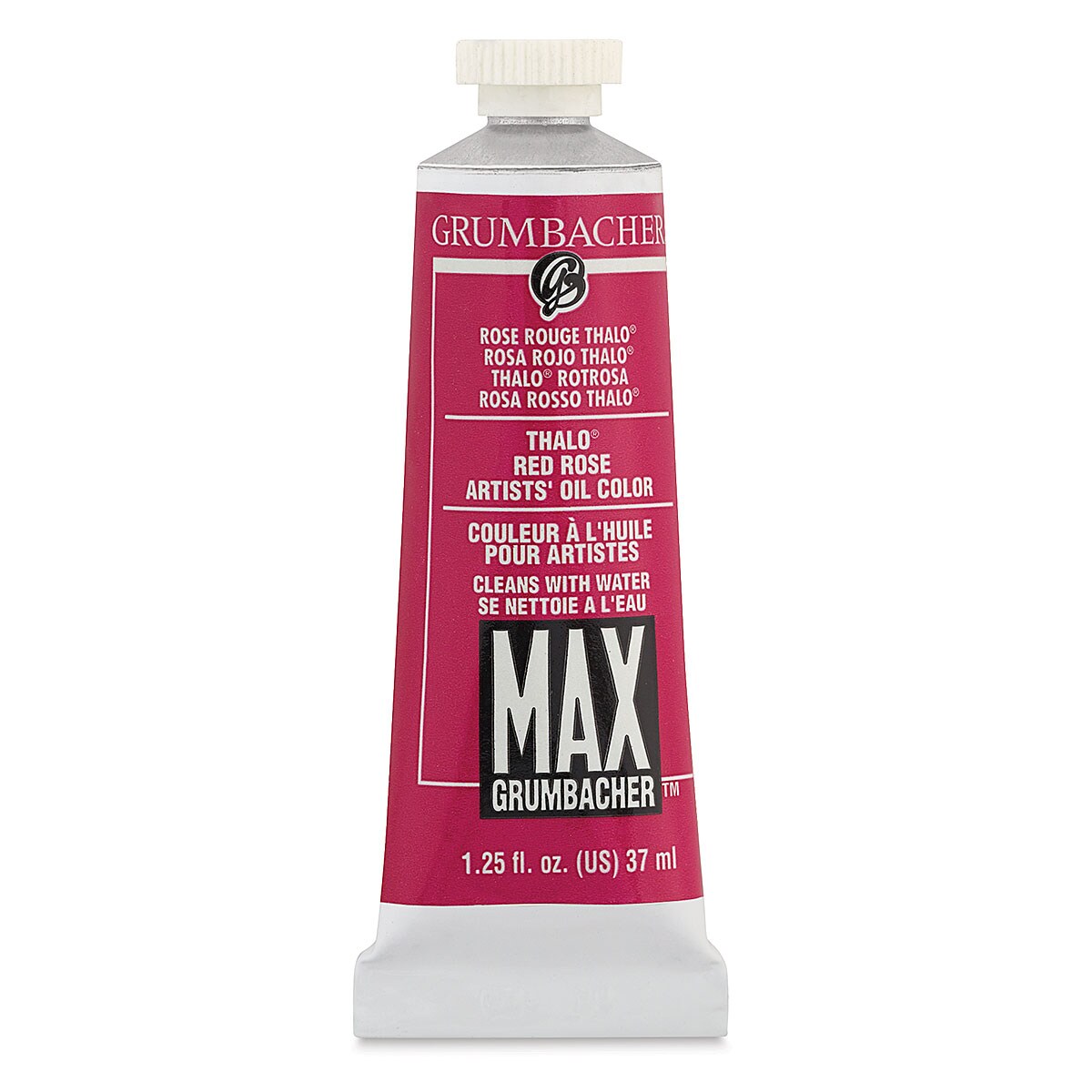 Grumbacher Max Artists' Water Miscible Oil Color - Thalo Red Rose, 37 ...
