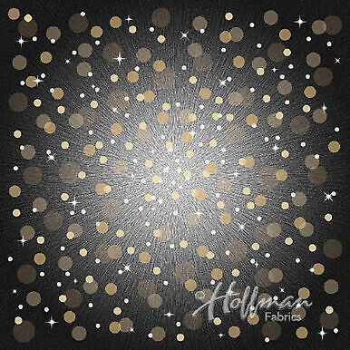 Champagne Spectrum Print Panel 43 x 43 Cotton Fabric by Hoffman of CA ...