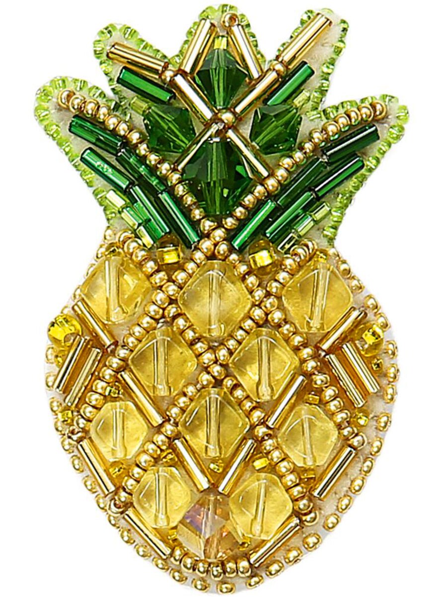 BP-230C Beadwork kit for creating brooch Crystal Art "Pineapple" | Michaels