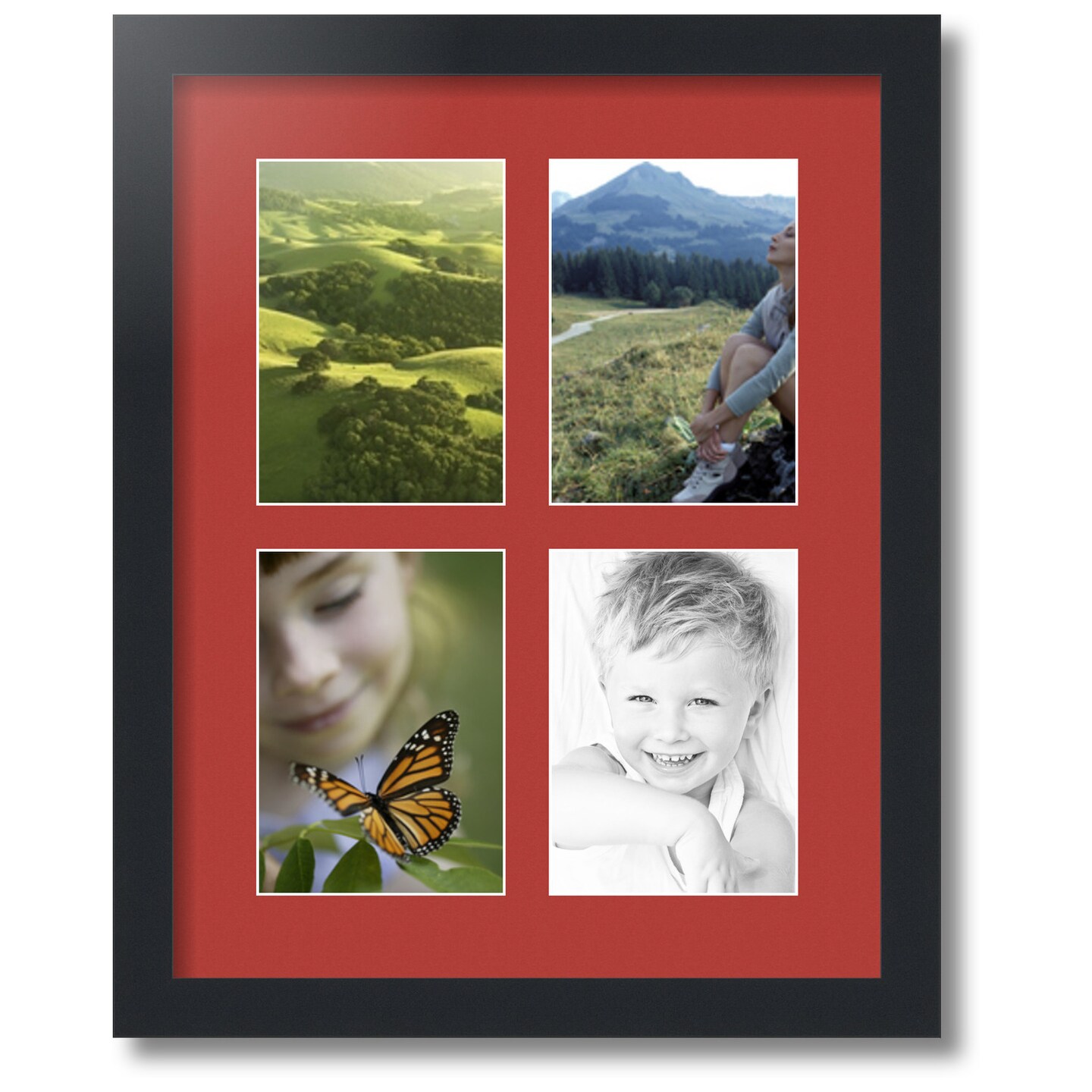 ArtToFrames Collage Photo Picture Frame with 4 - 5x7 inch Openings ...