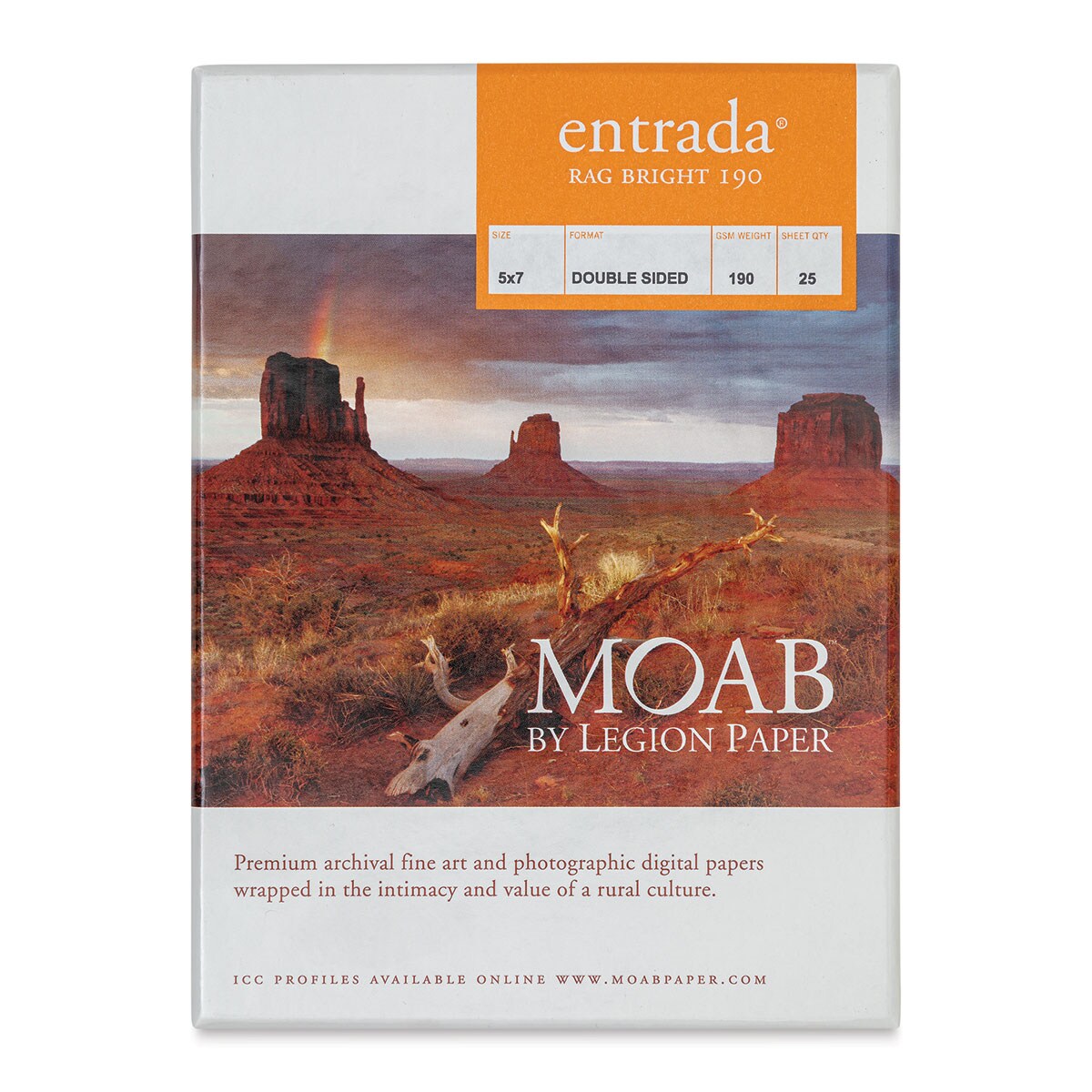 Legion Moab Entrada Digital Rag Paper - 5" x 7", Bright White, 190 gsm ...