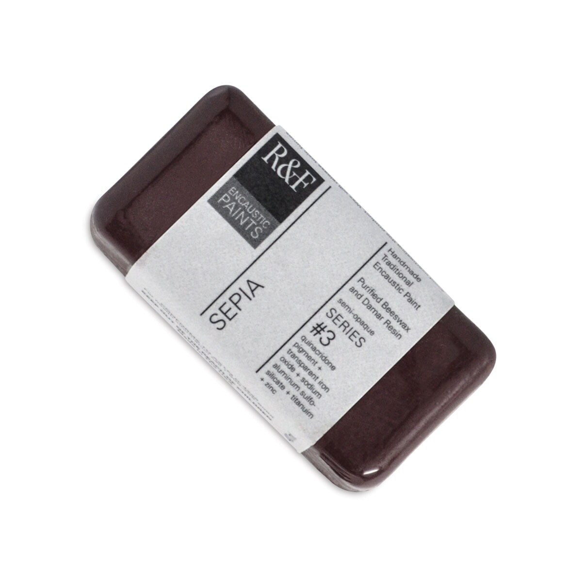 R&F Encaustic Paint Block - Sepia, 40 ml block, Color: Brown, Count: 1 ...